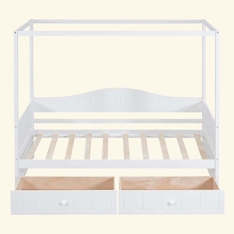 Harriet Bee Heathington Twin Storage Canopy Bed Wayfair